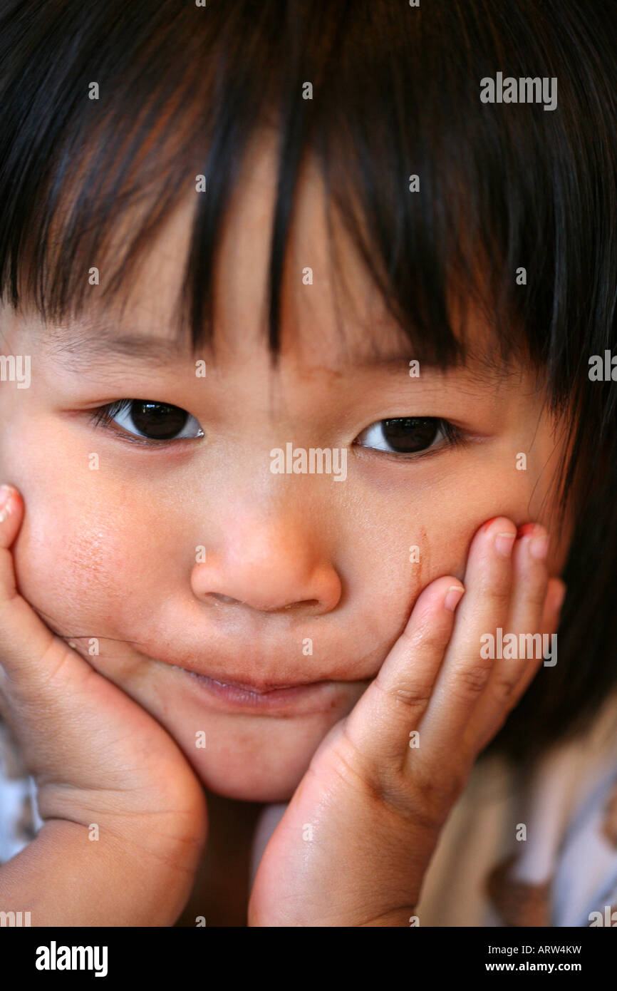 Cute chinese baby girl thinking hi-res stock photography and images - Alamy