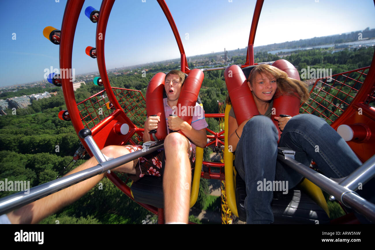 Carousel catapult at Divo ostrov russia Stock Photo - Alamy