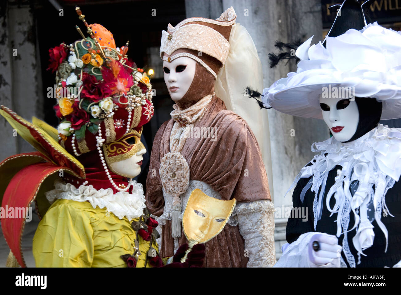 Masks and costumes at the Venice Carnival Veneto Italy Europe Stock Photo - Alamy