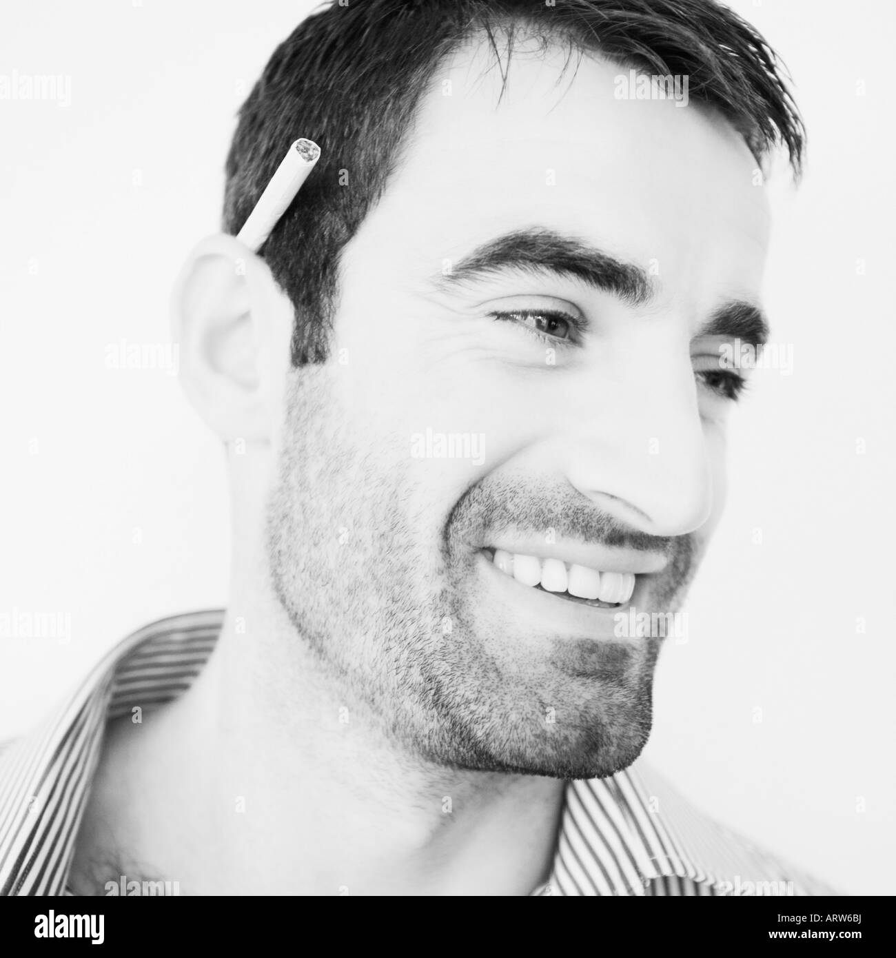 Smiling man woman middle Black and White Stock Photos & Images - Alamy