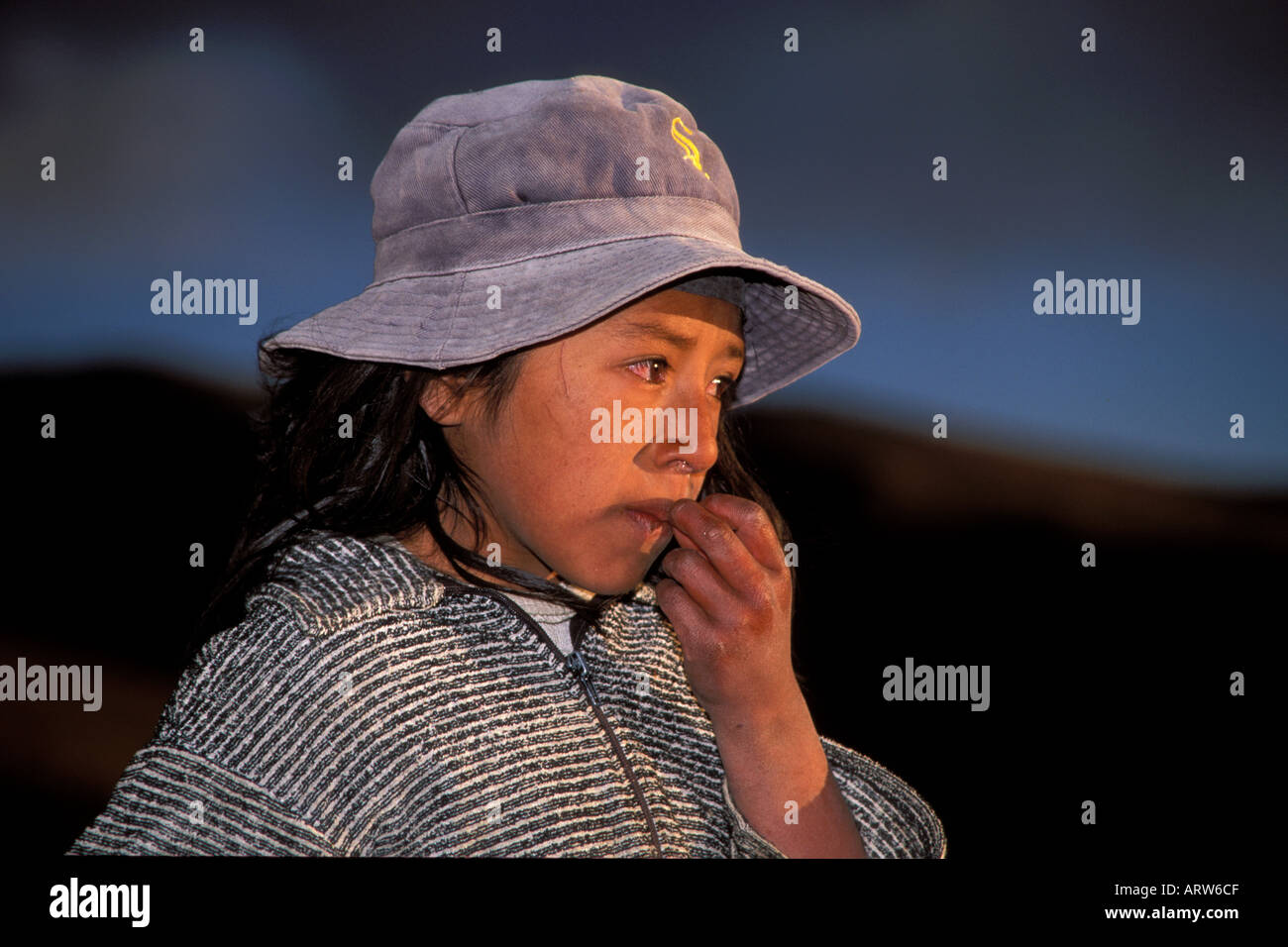 portrait of native bolivian girl in potosi Stock Photo - Alamy