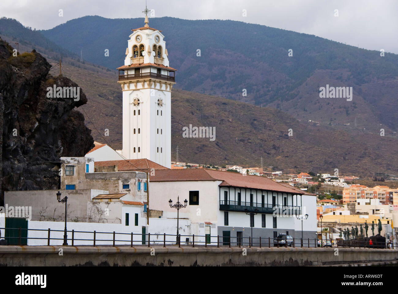 Tenerife Candelaria basilica of the Virgin of Candelaria Stock Photo ...