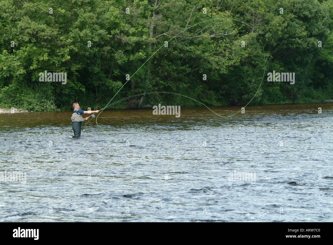 Fishing in the river Ness Inverness Scotland Stock Photo - Alamy