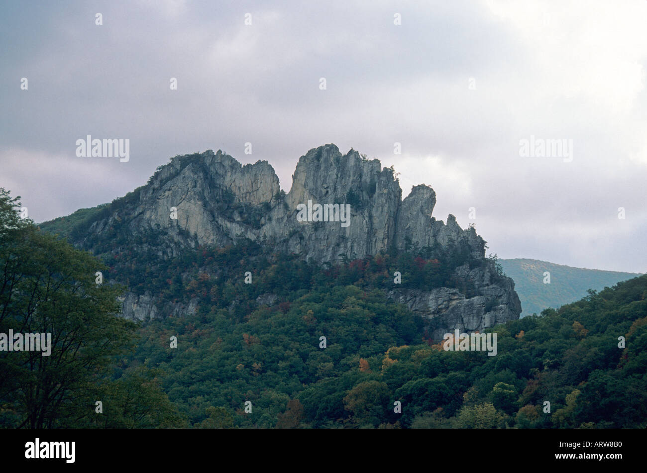 Seneca Rocks Monongahela NF West Virginia Stock Photo - Alamy