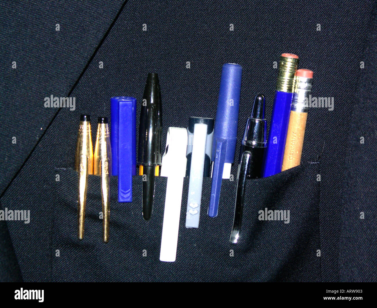 Pens in pocket hi-res stock photography and images - Alamy