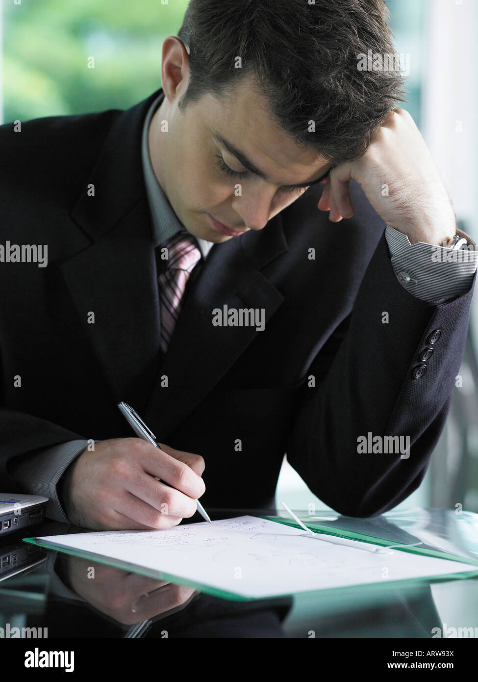 man writing a proposal Stock Photo - Alamy