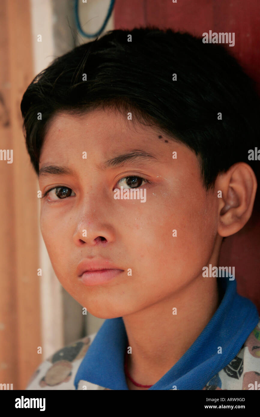 Burmese boy at the open air market Rangoon, (Yangon), Burma, (Myanmar Stock Photo - Alamy