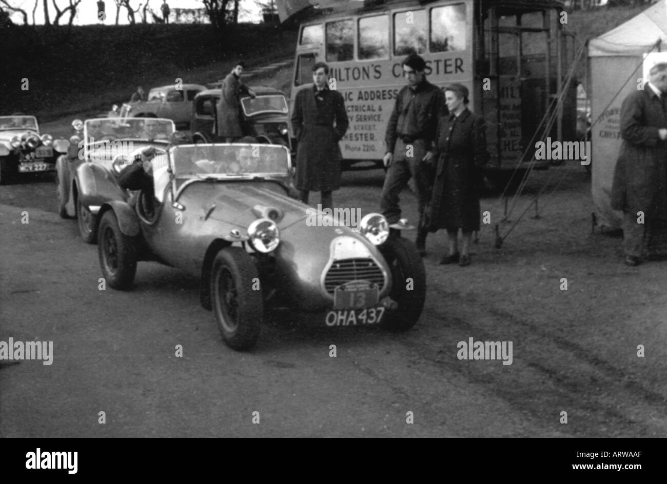Car no 13 The daily Express Rally November 1950 Stock Photo - Alamy