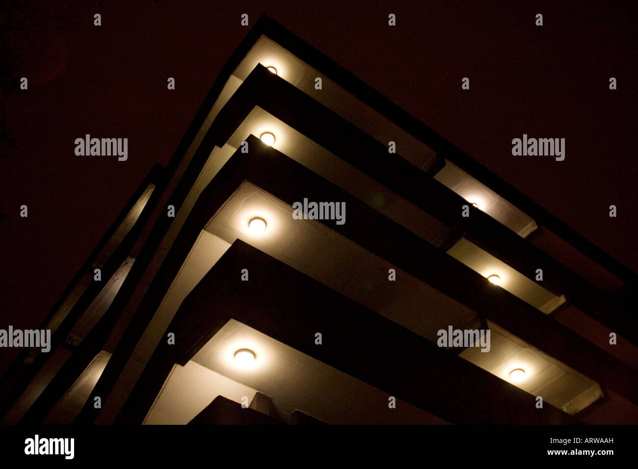 London Housing Estate at night Stock Photo - Alamy
