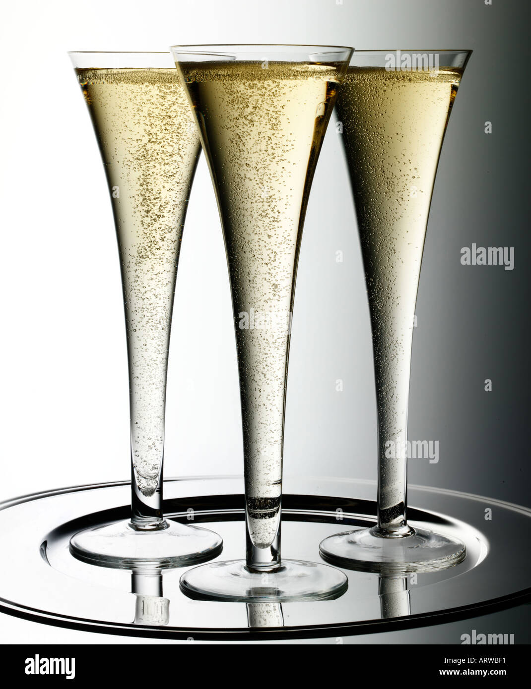 THREE GLASSES OF CHAMPAGNE Stock Photo - Alamy