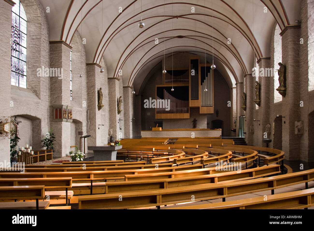 Modern Interior of a Monschau church Stock Photo - Alamy