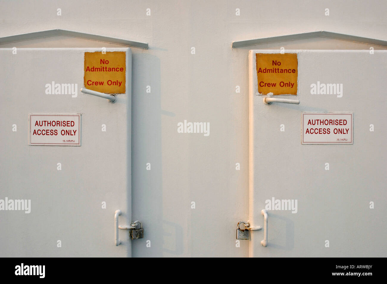 No admittance crew only sign hi-res stock photography and images - Alamy