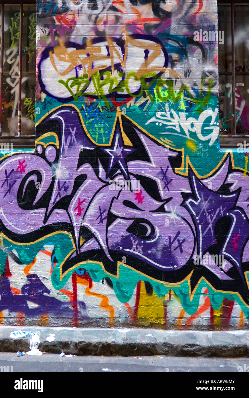 Alley graffiti tags street art hi-res stock photography and images - Alamy