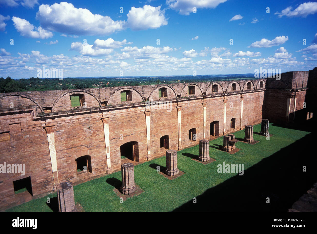 Jesuit mission in Jesus Paraguay Full name is Jesus de Tavarangue Stock ...
