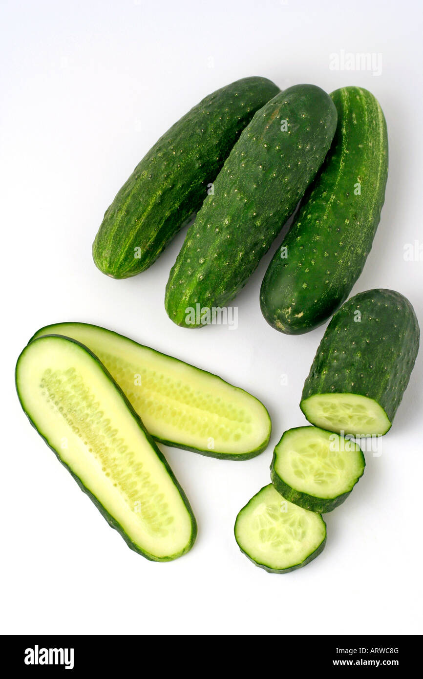 Closeup shot fresh cucumber Cut Out Stock Images & Pictures - Alamy