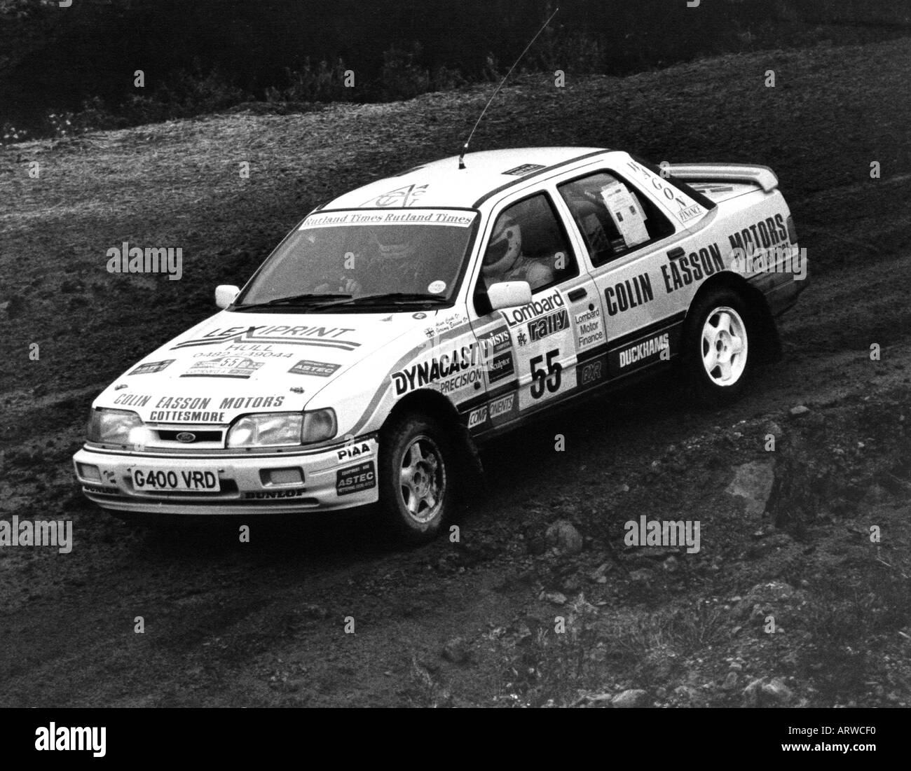 Ford Sierra Cosworth in RAC rally in early 1990 s Stock Photo - Alamy