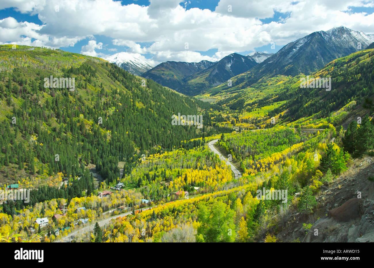 Fall foliage on McClure Pass on Hwy 133 Colorado USA Stock Photo - Alamy