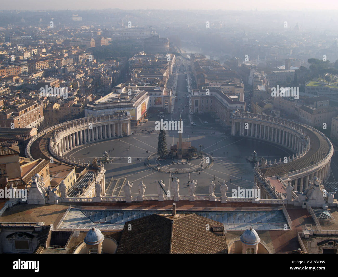 Saint Peter s square in front of the Basilica Vatican city Rome Italy ...