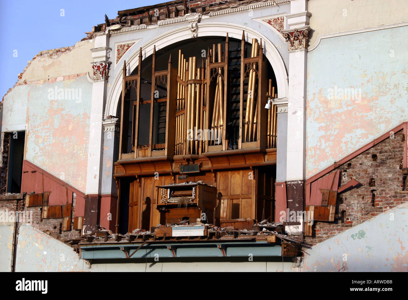 Old organ being demolished in building Stock Photo - Alamy