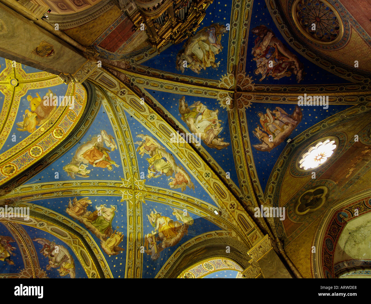 Ceiling of the Santa Maria Sopra Minerva church on Piazza della Minerva ...