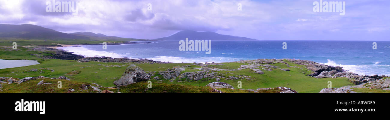 Sound of Taransay Isle of Harris island Outer Hebrides Scotland UK ...