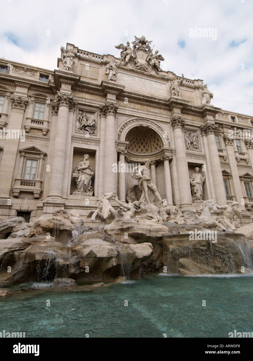 The famous Trevi fountain in the heart of Rome Lazio Italy was designed ...