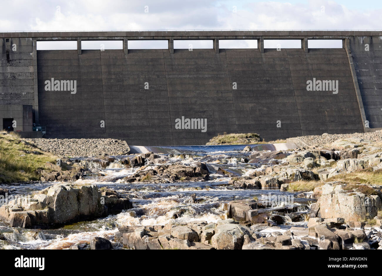 Cow Green Dam in the North Pennines in the United Kingdom Stock Photo ...