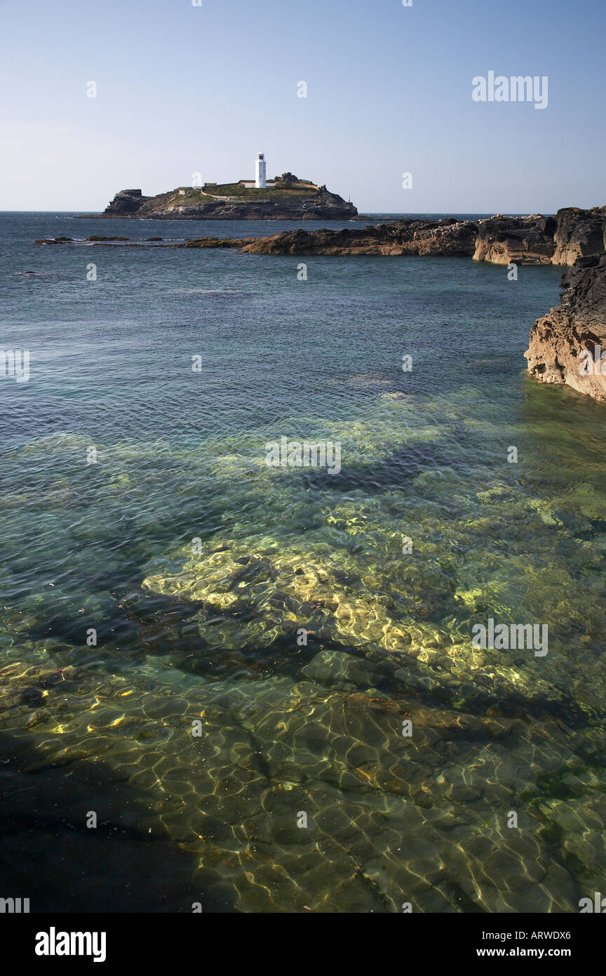 Godrevy Lighthouse near Hayle Cornwall England Stock Photo - Alamy
