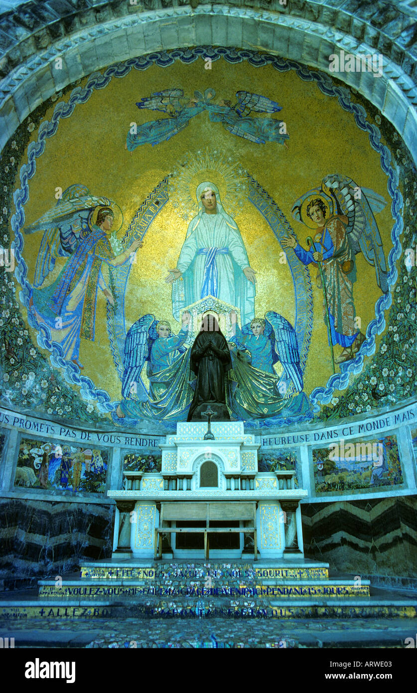 Lourdes Hautes Midi Pyrenees Europe France Mosaic processions Esplanade ...