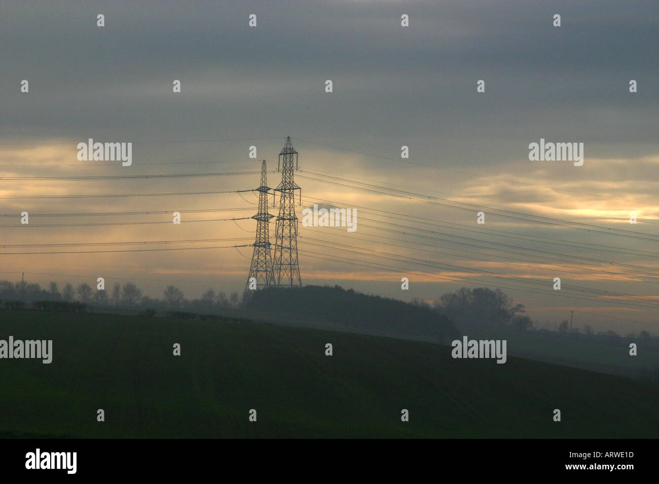 Two pylons hi-res stock photography and images - Alamy