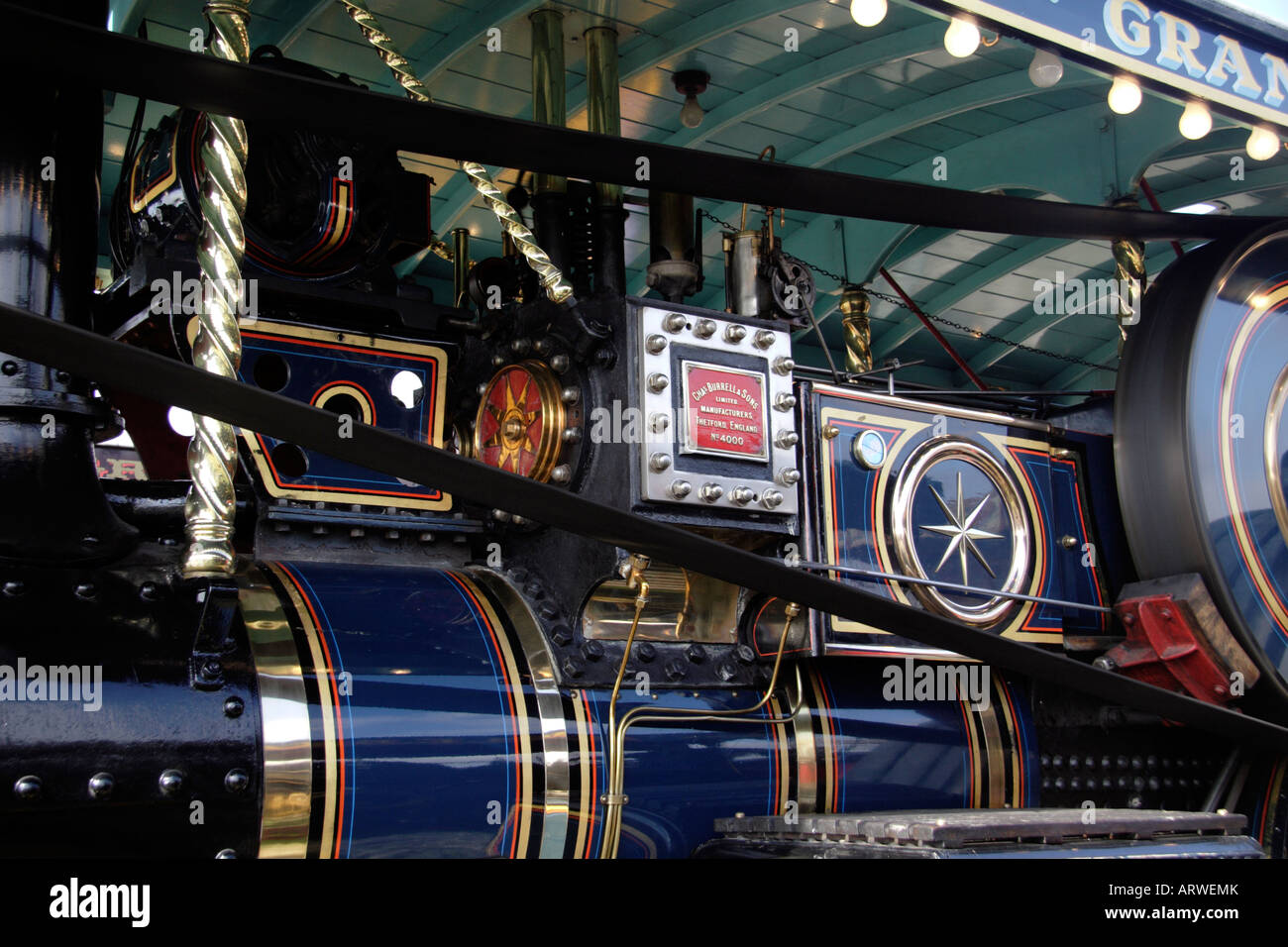 Detail of a Showman's traction engine Stock Photo - Alamy