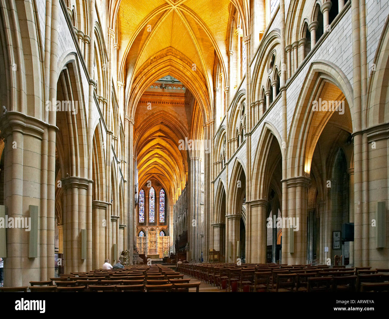 Interior Truro Cathedral Truro Cornwall Stock Photo - Alamy