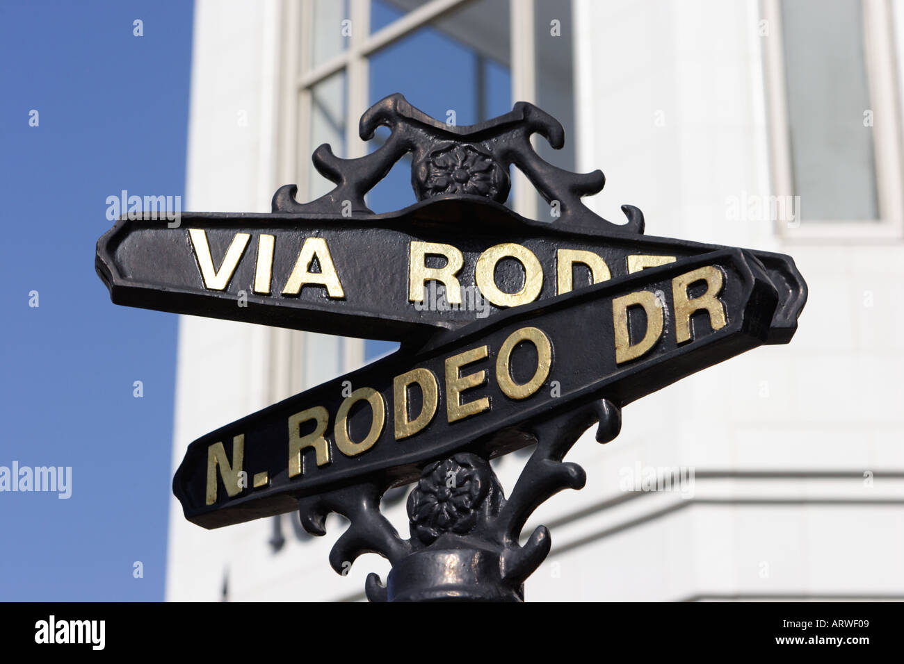 Rodeo Drive Sign Beverly Hills Los Angeles California USA Stock Photo ...