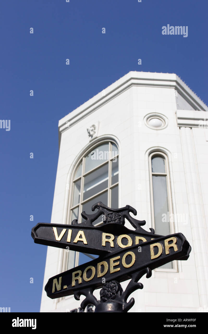 Rodeo Drive Sign Beverly Hills Los Angeles California USA Stock Photo ...