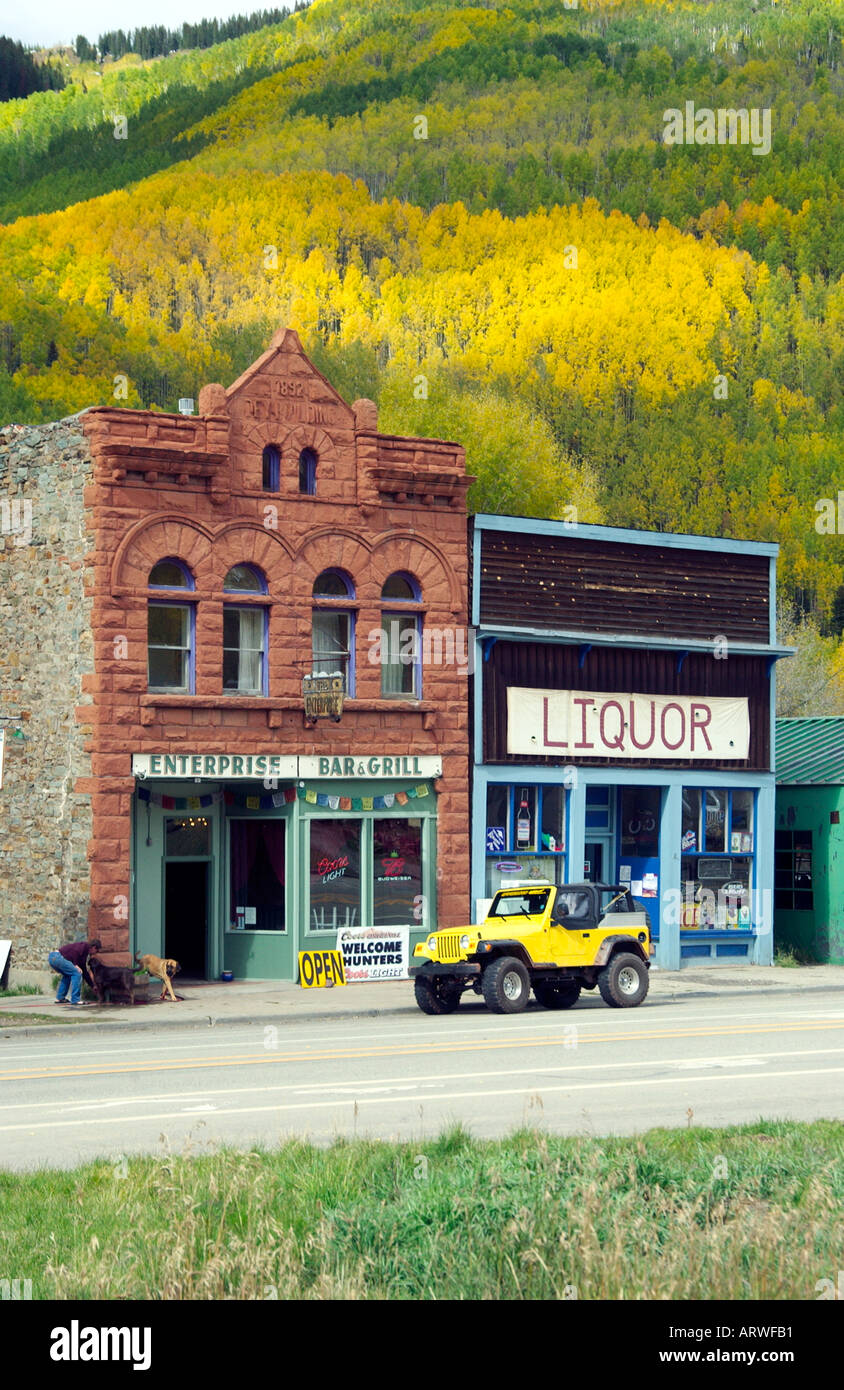 Fall foliage and ghost town Rico Colorado USA Stock Photo - Alamy