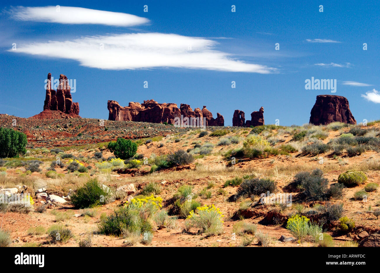 Sandstone buttes near Monument Valley Utah USA Stock Photo - Alamy