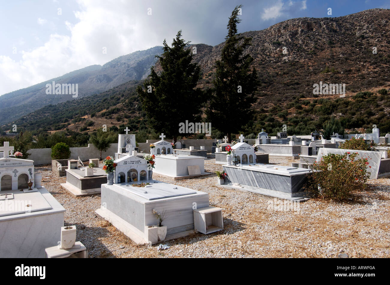 Crete monument near Mirtos for civilians who were killed in WO II Stock ...