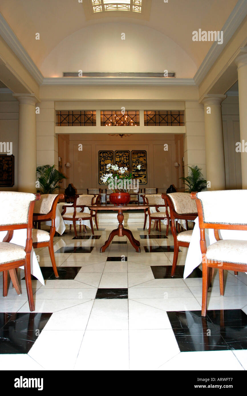 Interior of the Strand Hotel, Rangoon, (Yangon), Burma, (Myanmar Stock ...