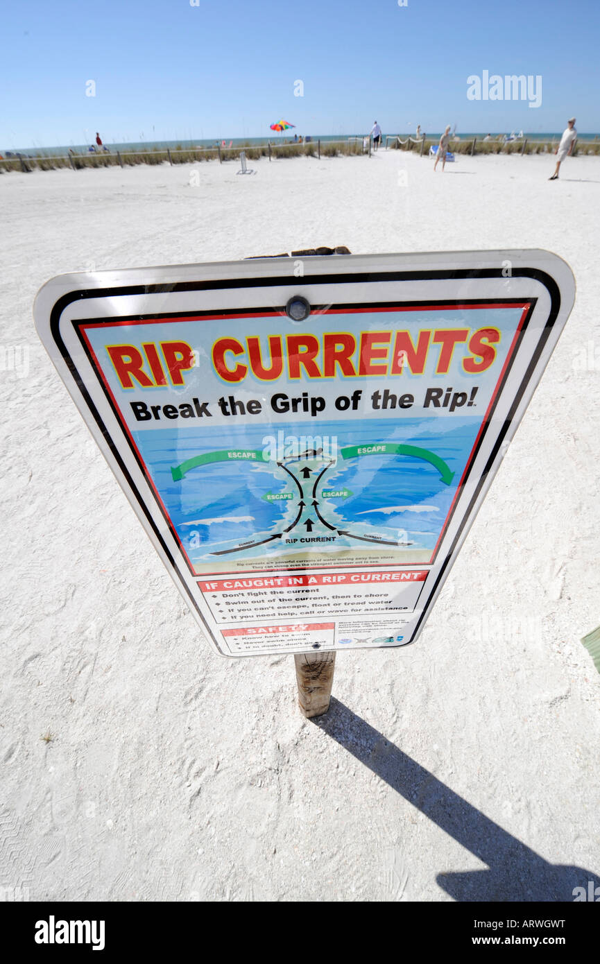 Rip current caution sign hi-res stock photography and images - Alamy
