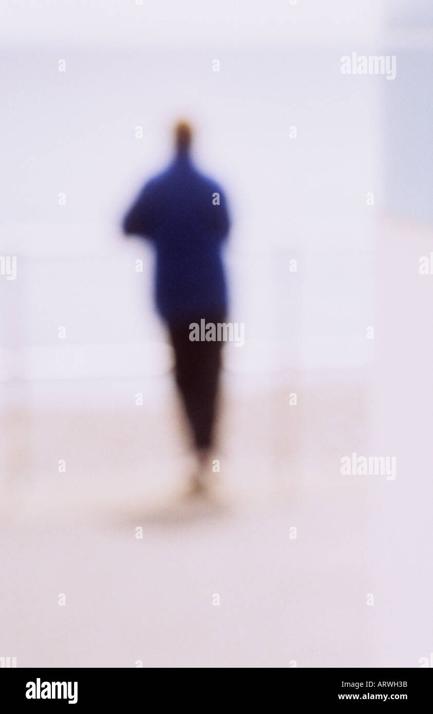 Silhouette man leaning on railings hi-res stock photography and images ...