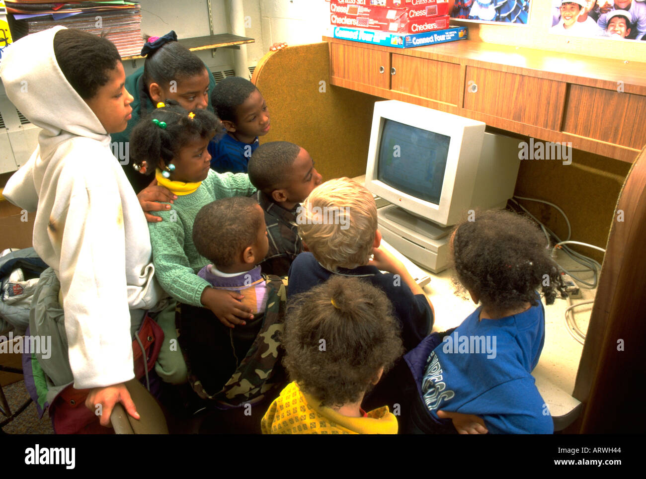 Diverse children playing in classroom hi-res stock photography and ...