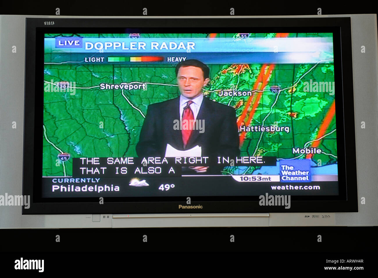 Weather forecaster tv hi-res stock photography and images - Alamy