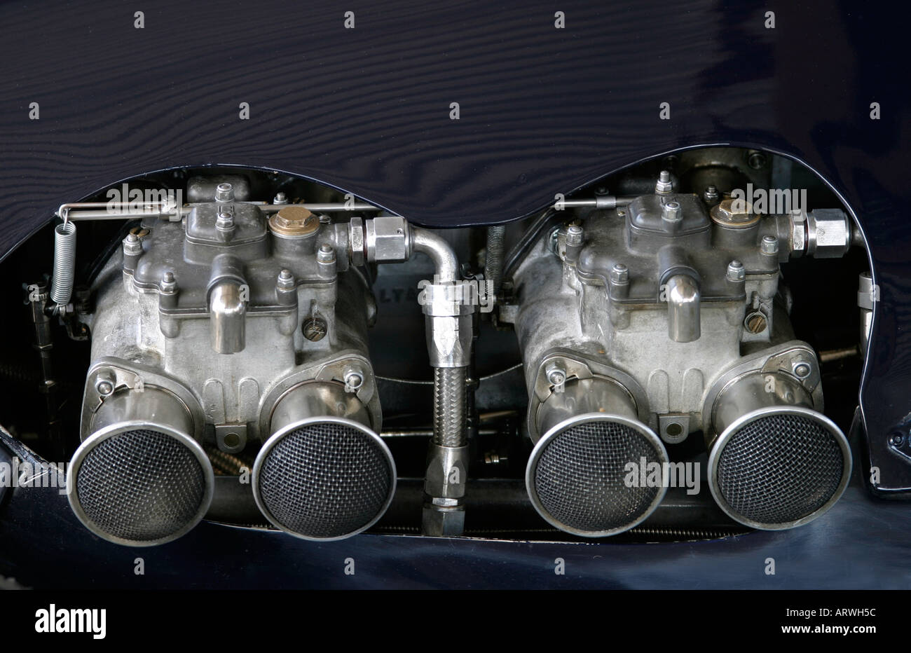 Twin Weber DCOE Carburettors Stock Photo - Alamy