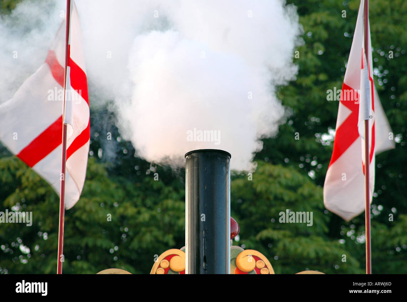 Steam chimney at a steam fair Stock Photo - Alamy