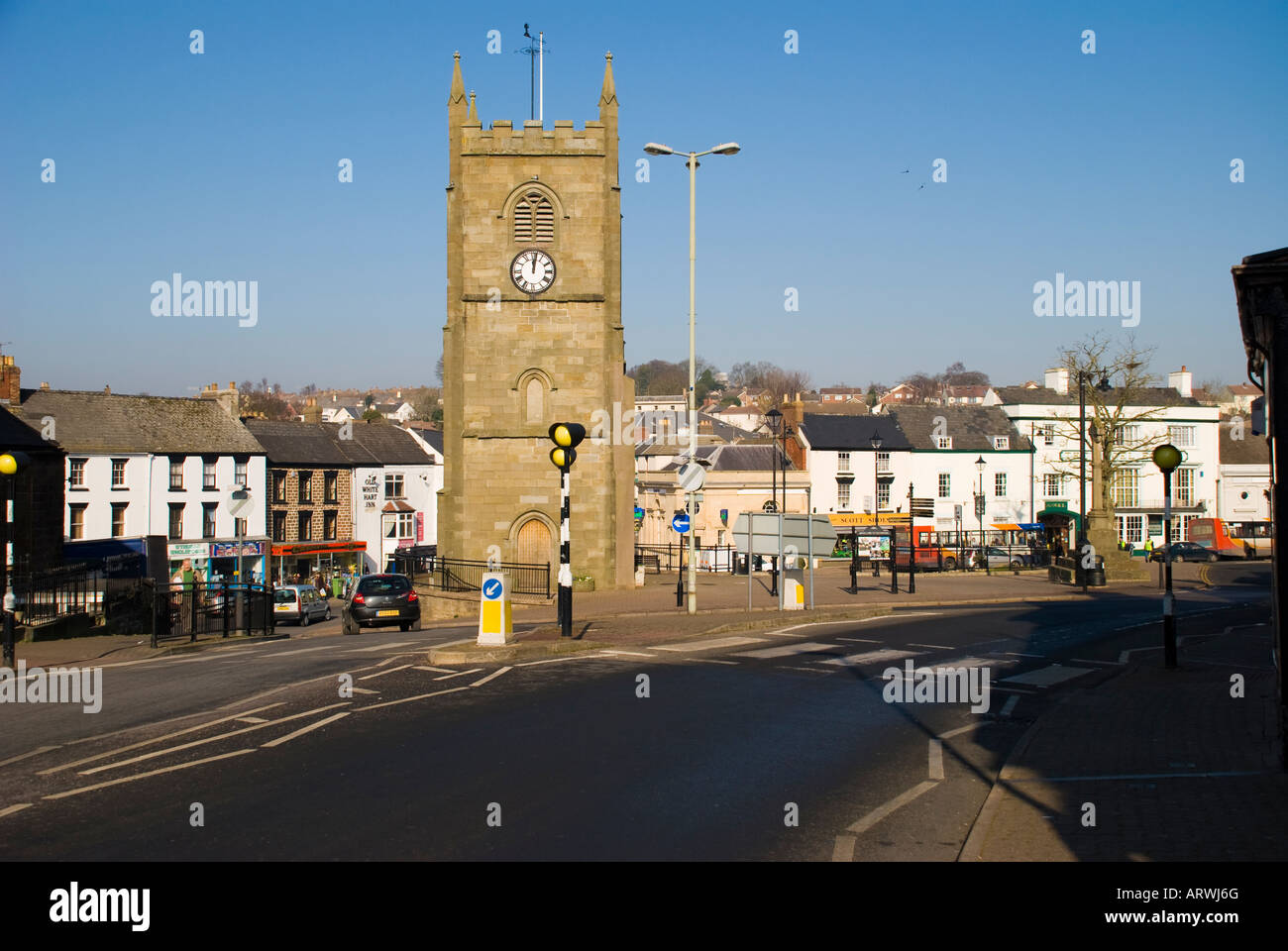 Coleford Forest of Dean Gloucestershire UK The centre of town and clock ...
