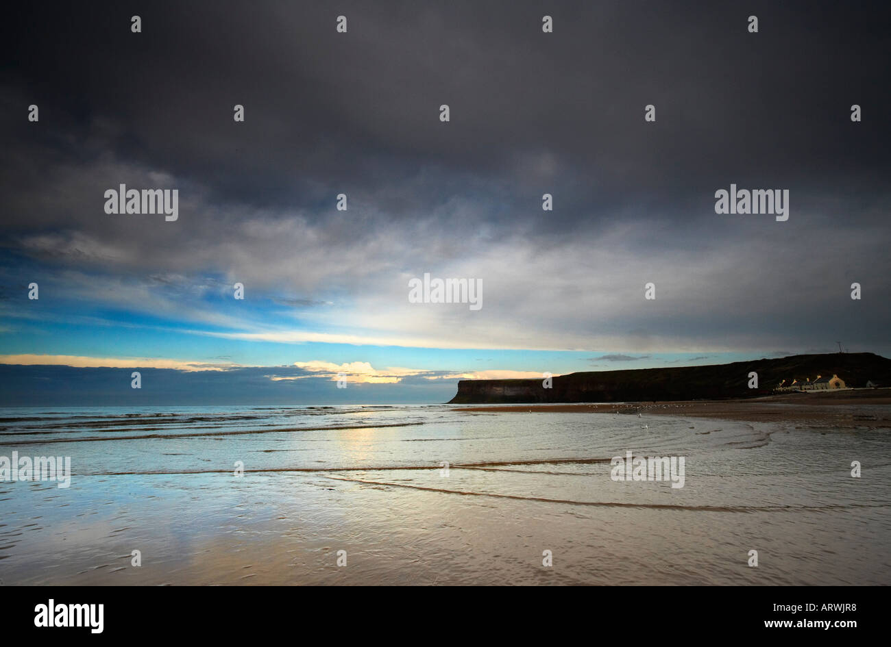 The beach in winter at Saltburn Cleveland England Stock Photo - Alamy