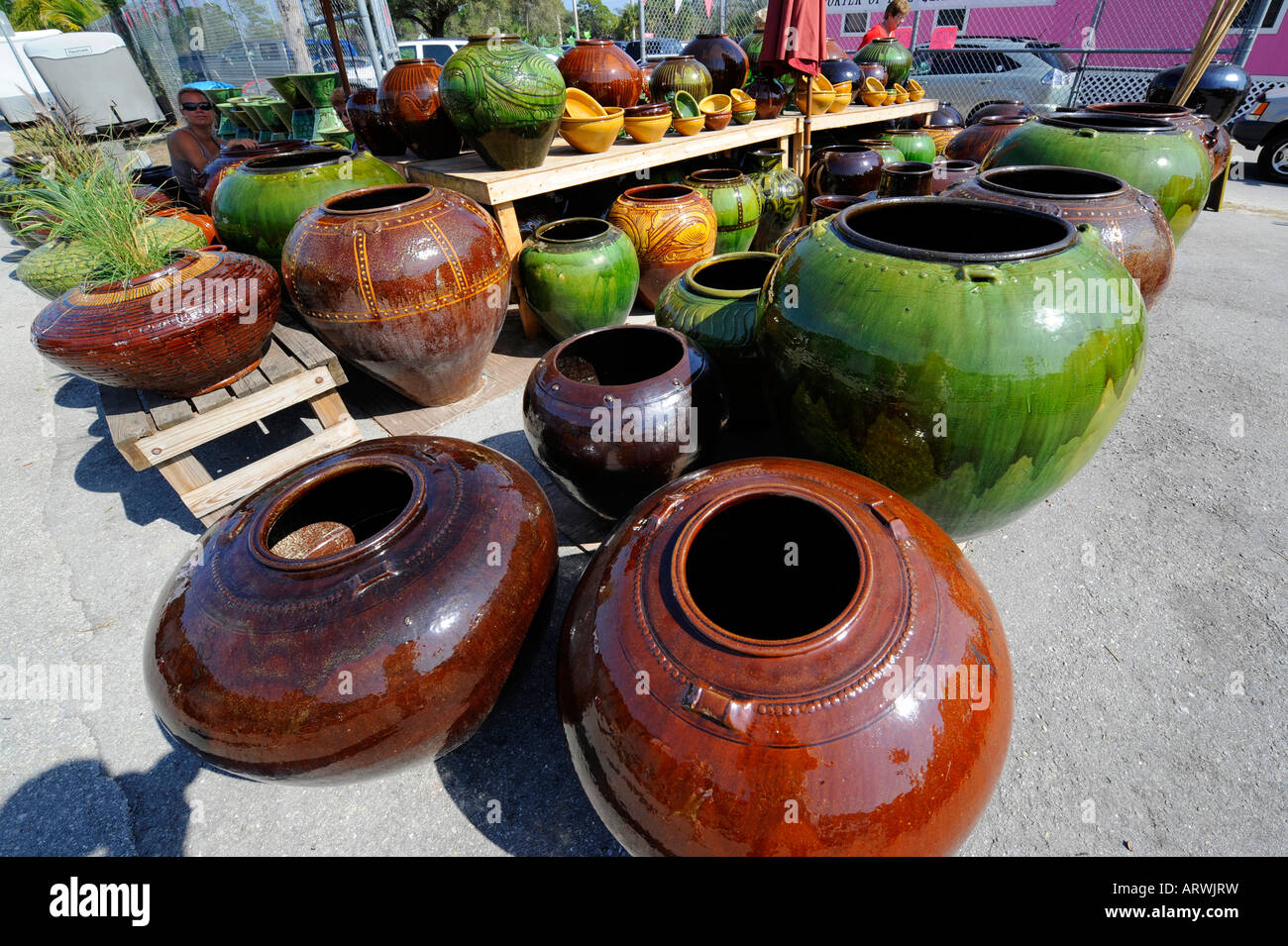 Large garden landscape pottery for sale Stock Photo - Alamy