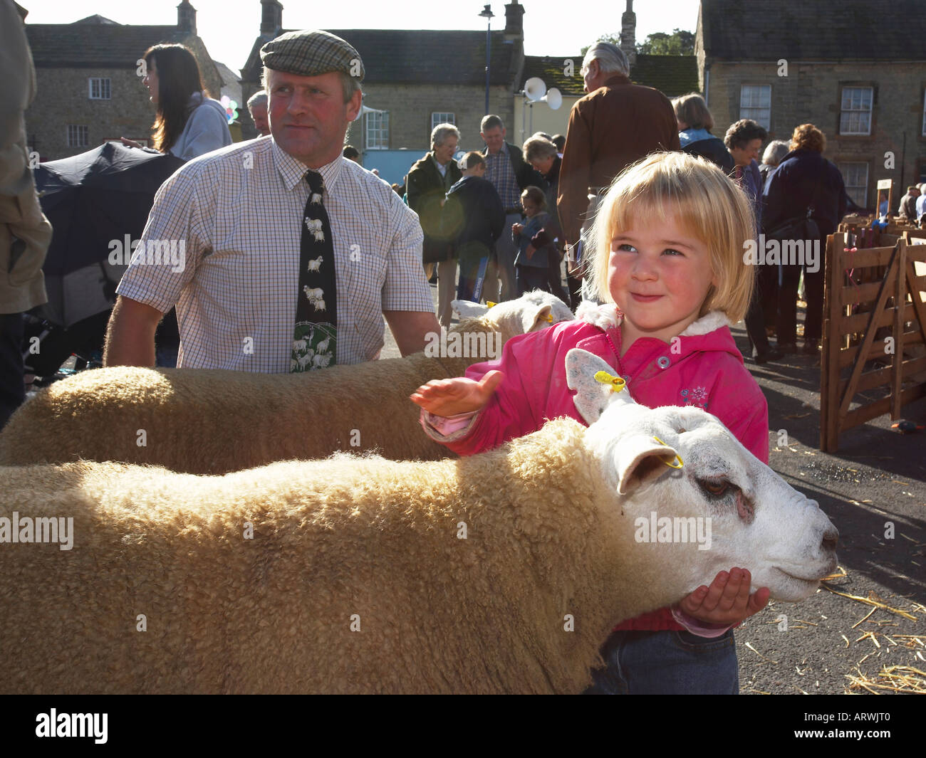 Young entrant and Judge at the September Sheep Fair held in the Market ...
