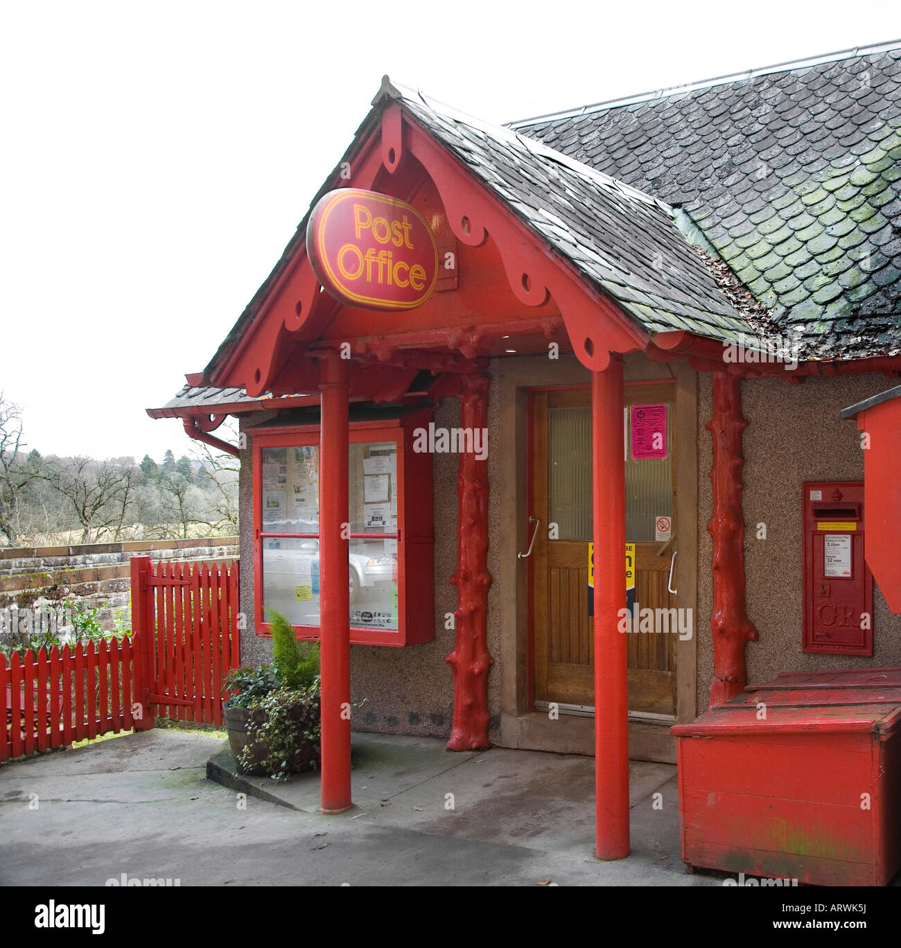 Bridge of Cally Post Office, Perthshire Scotland Stock Photo - Alamy