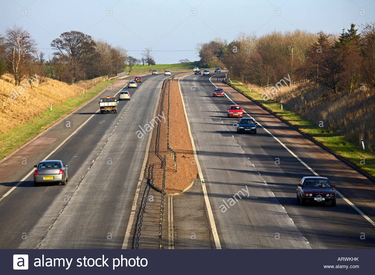 Motorway dual carriageway empty hi-res stock photography and images - Alamy